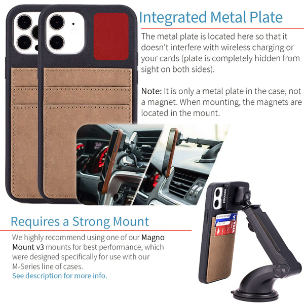 iPhone 12/12 Pro Bio M2B Wallet Case [Black/Tan] - Dockem